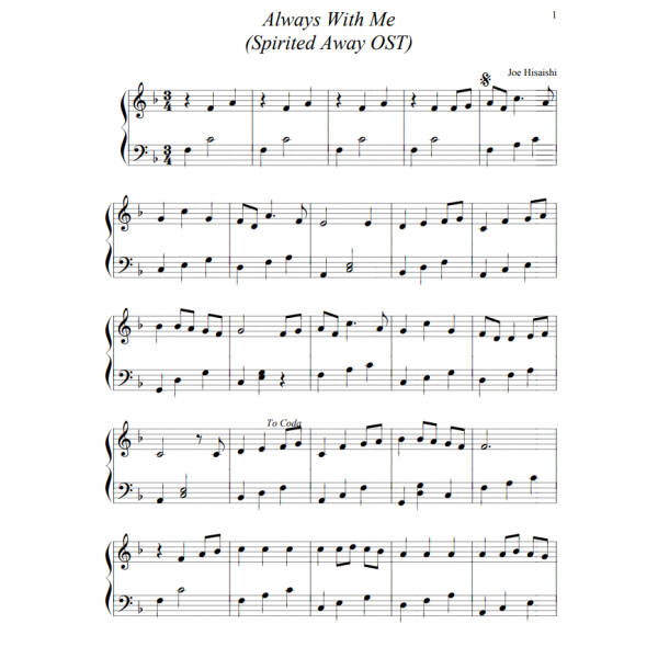 Always With Me (Spirited Away OST)