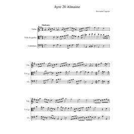 Ayre 20 Almaine - Giovanni Coperio - Piano Sheet- Piano Sheet
