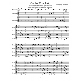 Carol of Complexity - Piano Sheet- Piano Sheet