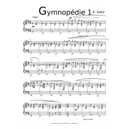 Gymnopédie 1 - Piano Sheet- Piano Sheet